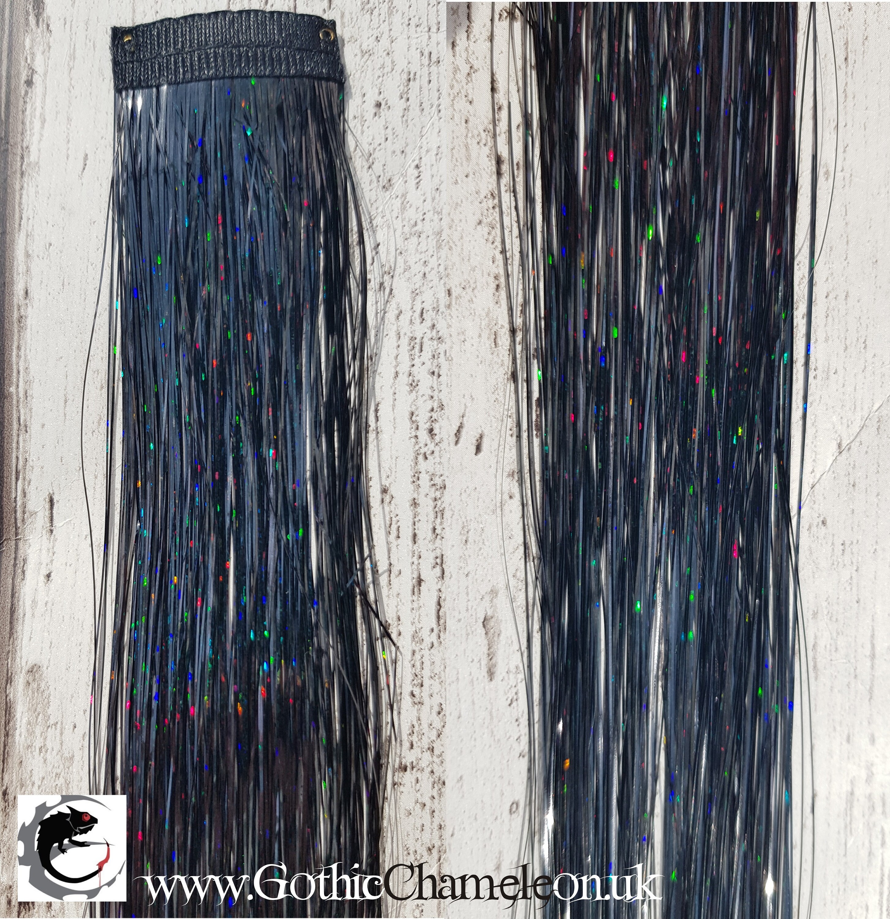 Clip in 19 Inch Tinsel Hair Extension 9 Colors Ready to Ship - Etsy UK