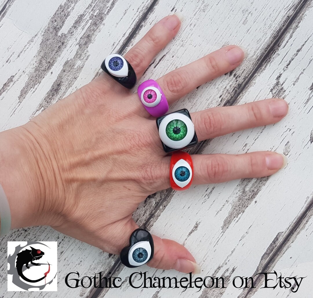 Handmade Ring With Creepy Eyeballs Gothic Punk - Etsy