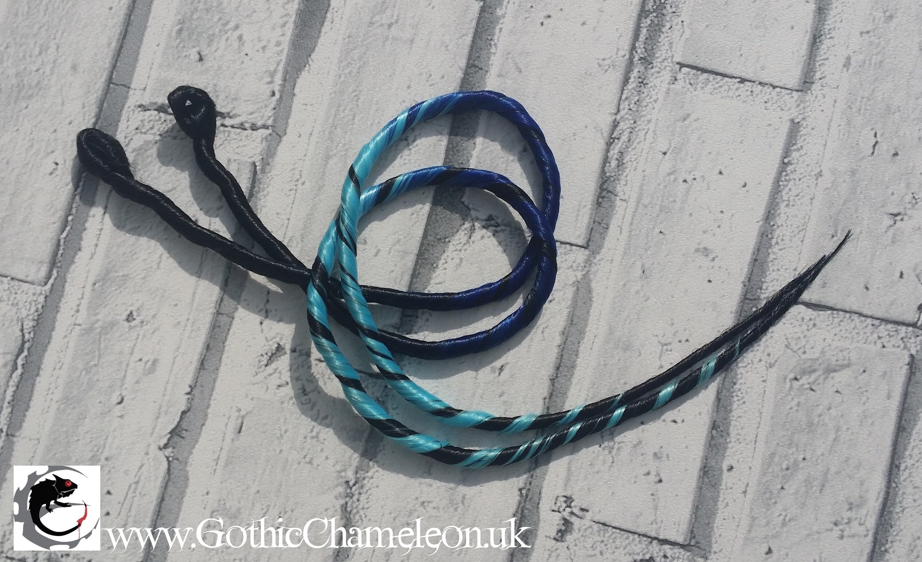 Single Ended Dreads Black & Blue Transitional Ombre up to 24 Inches ...