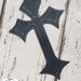 Black on Black Crucifix Cross Embroidered Patch Applique Very Gothic ...