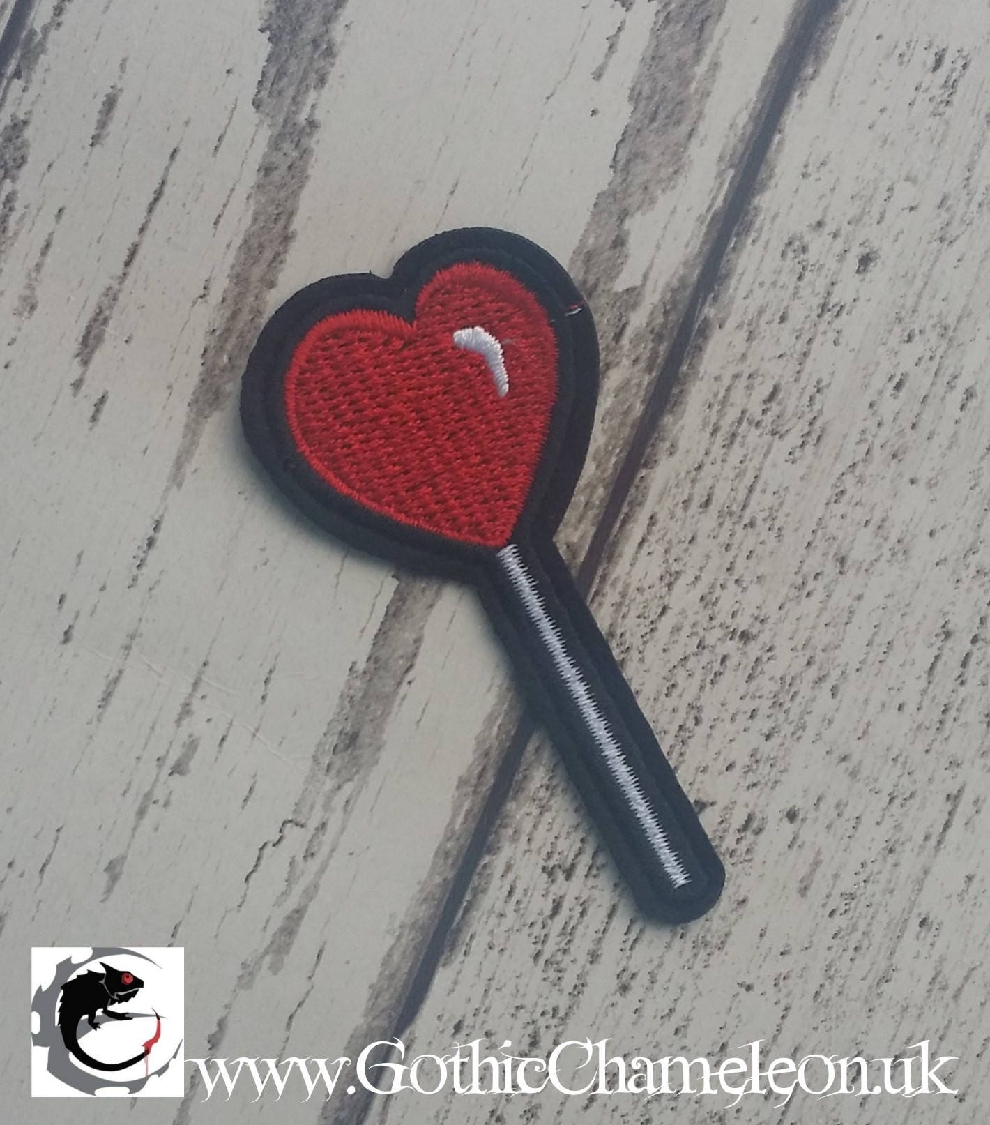 Pink Heart Lips & Vampire Teeth Embroidered Patch Applique - Etsy UK