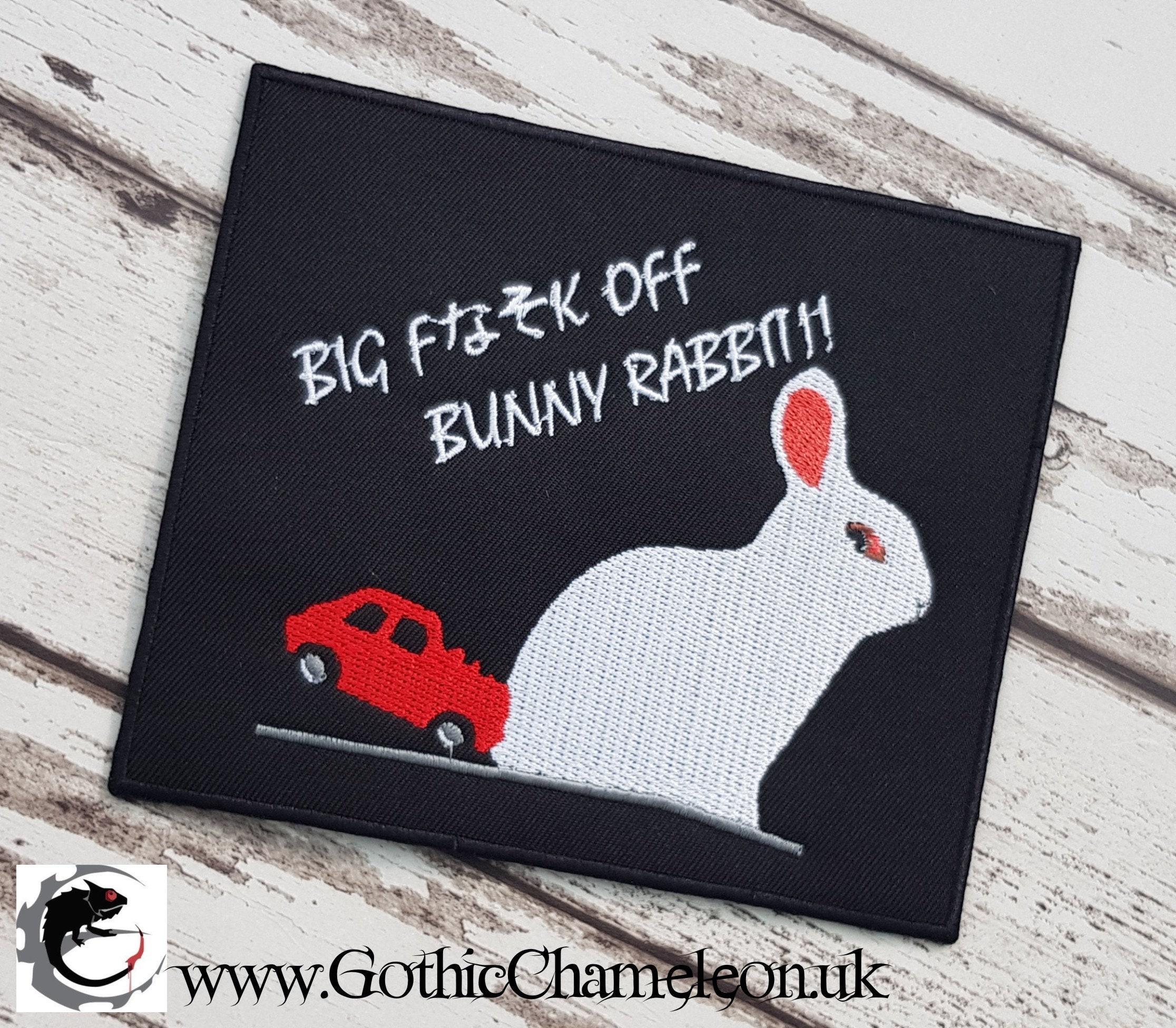 Big Bunny Embroidered Patch Applique Very Gothic Emo Punk - Etsy UK