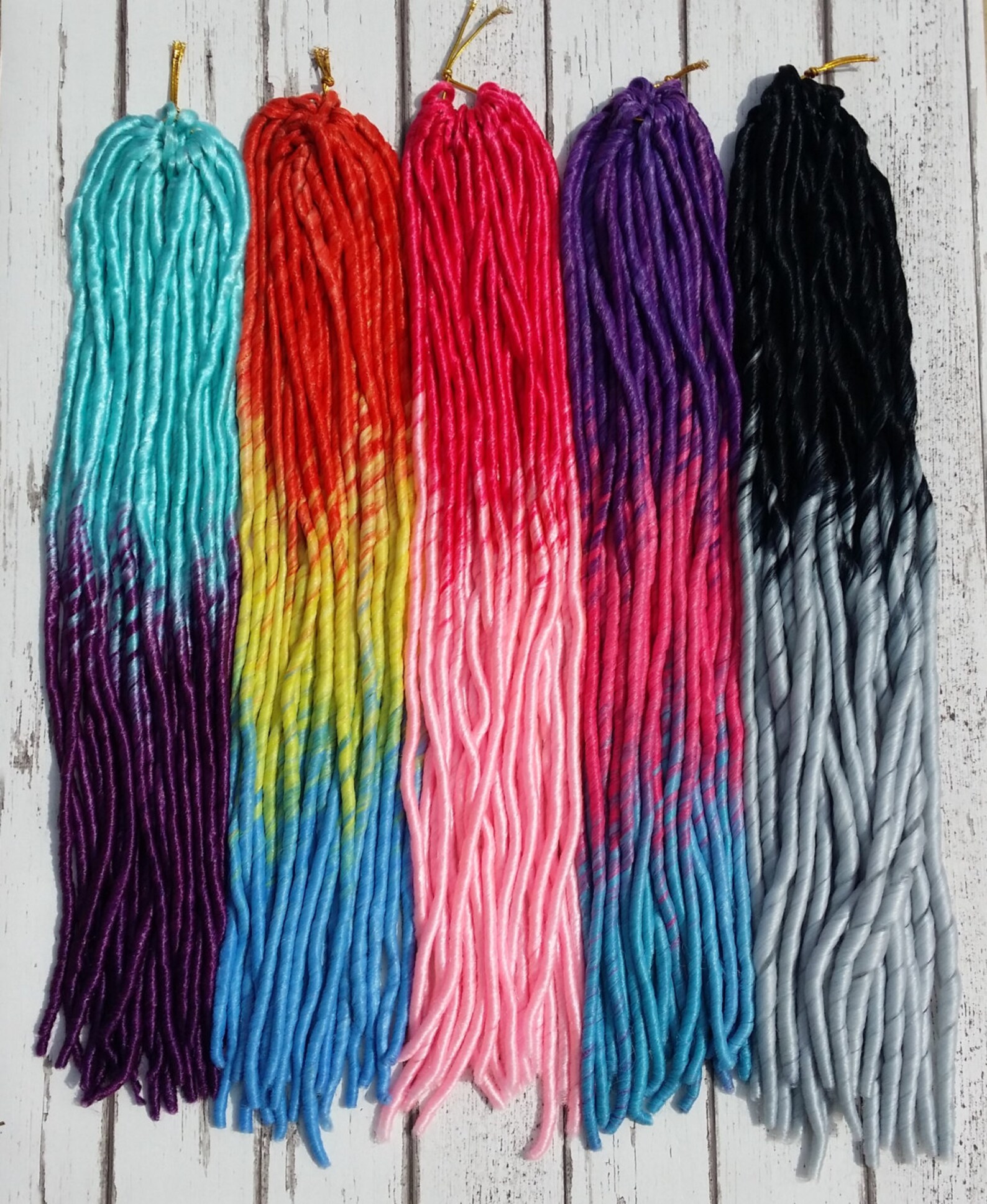 20 Inch Single Ended Transitional Dreads Pack of 20 Various Colours - Etsy
