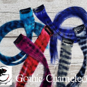 Zebra Tiger Stripe Clip in 18 Inch Hand Made Hair Extension 12 Colours ...