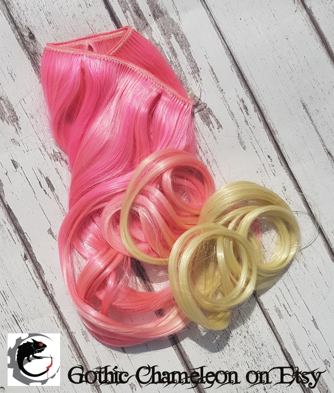 Halo Miracle Secret Wire Pink Blonde Ombre Curled Hair Extension 22 ...
