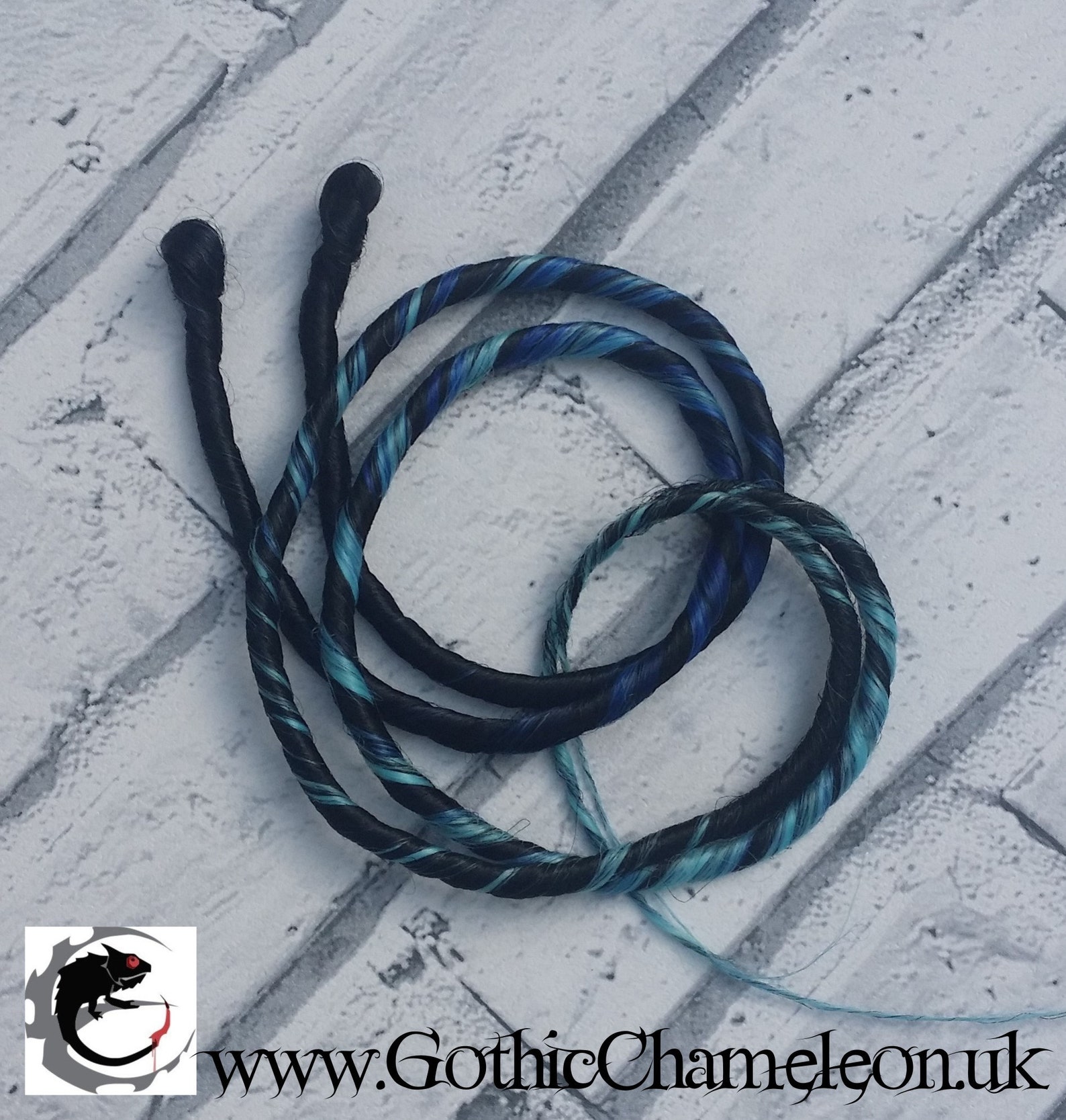 Single Ended Dreads Black & Blue Transitional Ombre up to 24 Inches ...