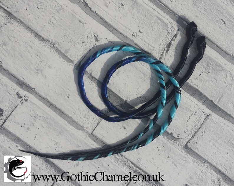 Single Ended Dreads Black & Blue Transitional Ombre up to 24 Inches ...
