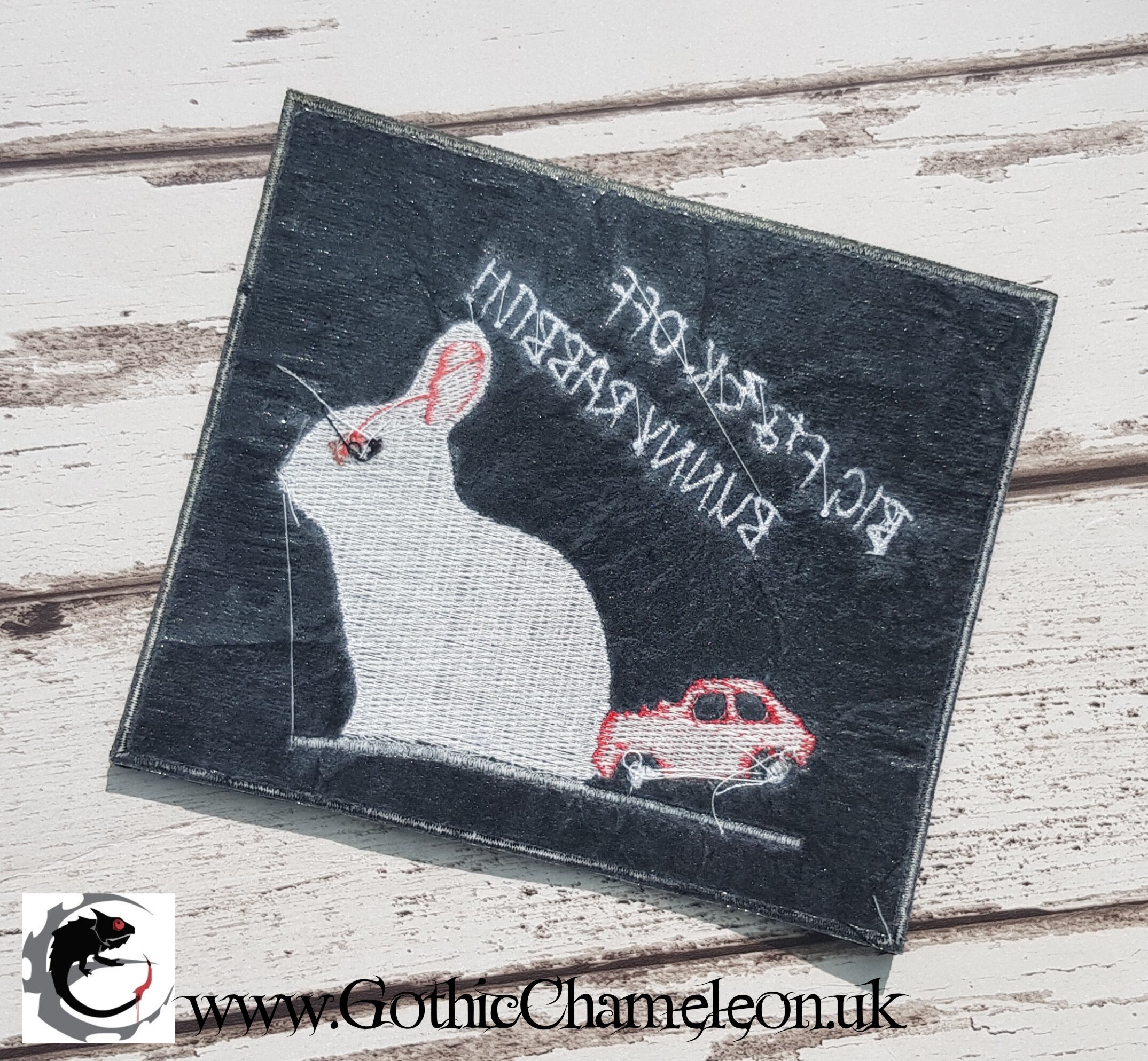 Big Bunny Embroidered Patch Applique Very Gothic Emo Punk - Etsy UK