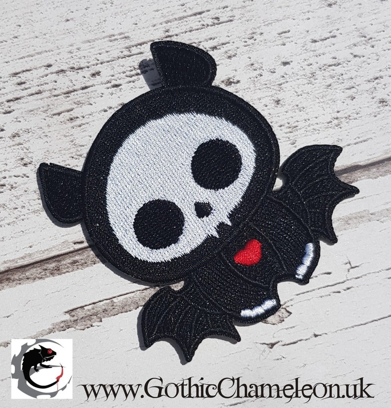 Cute Baby Bat Embroidered Patch Applique Very Gothic Emo Punk - Etsy