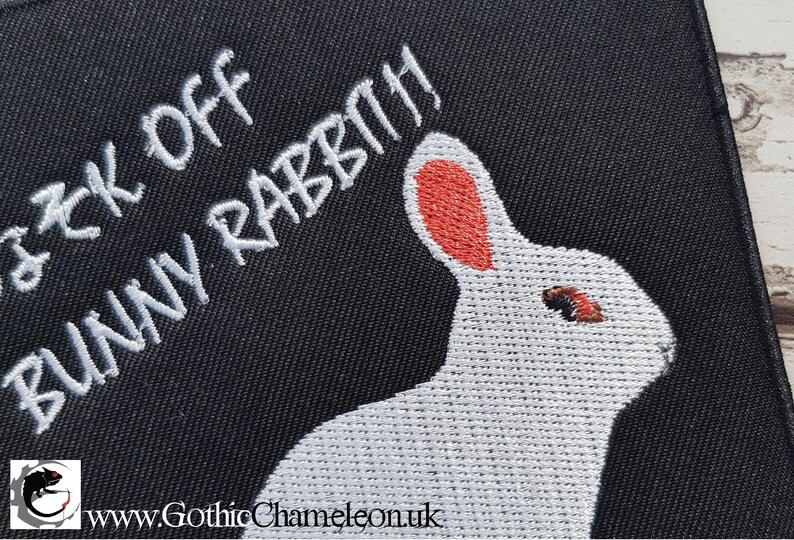 Big Bunny Embroidered Patch Applique Very Gothic Emo Punk - Etsy UK