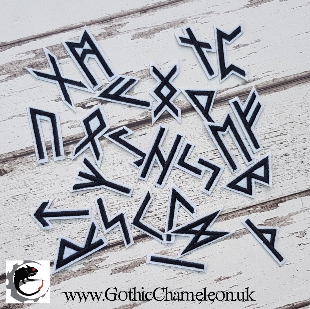 Viking Rune Patches Applique Very Gothic Emo Punk - Etsy