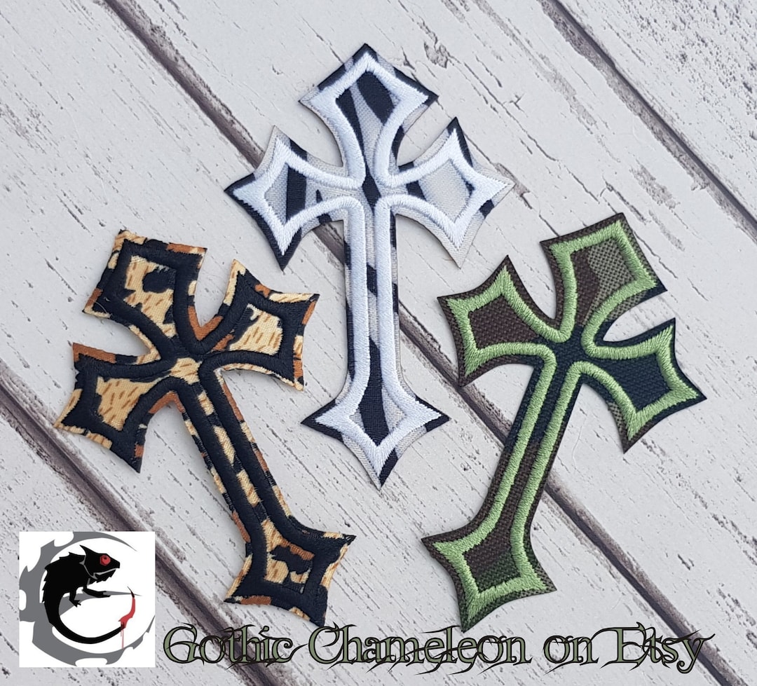 Leopard Spots Army Camouflage or Zebra Stripes Crucifix Cross ...