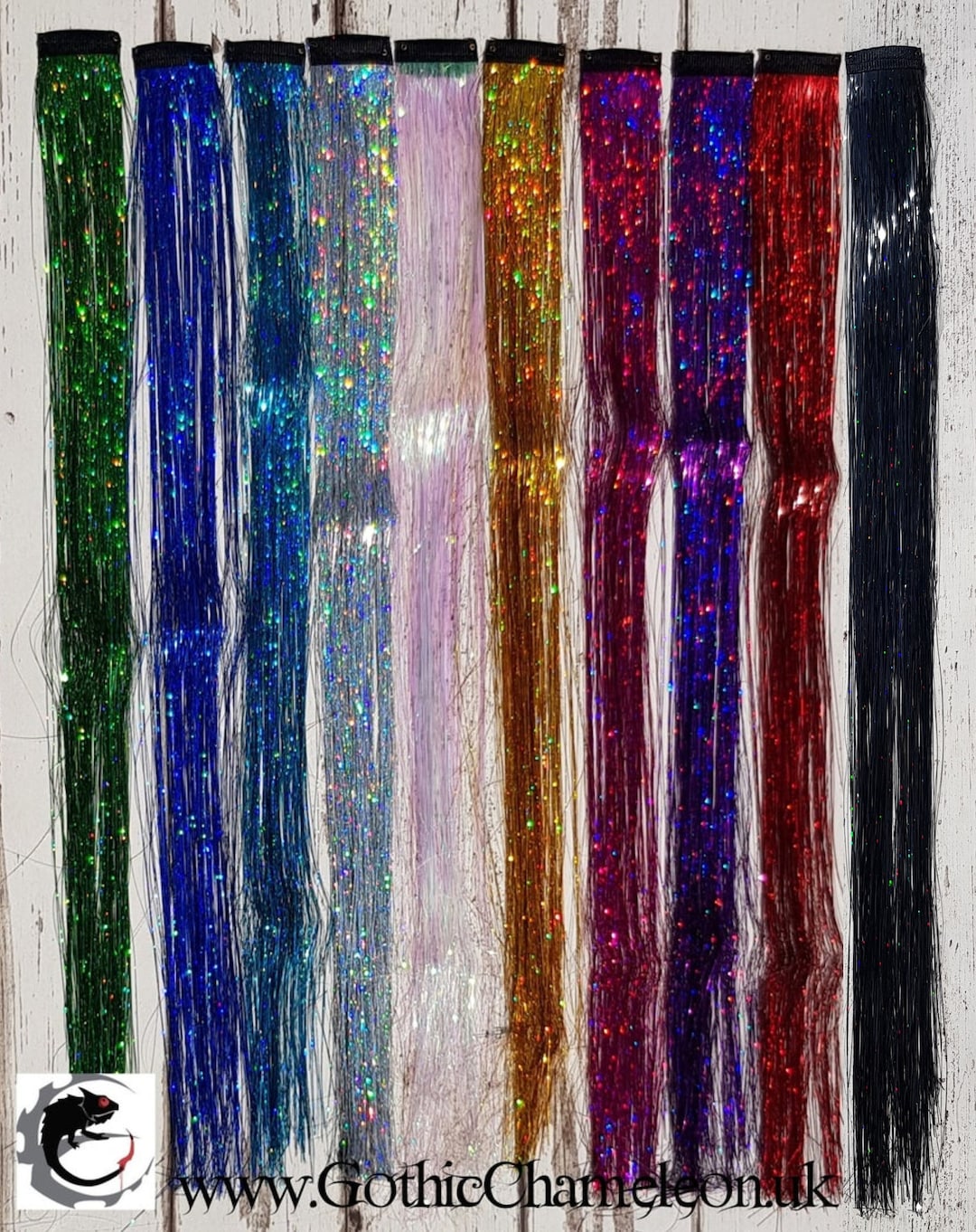 Clip in 19 Inch Tinsel Hair Extension 9 Colors Ready to Ship - Etsy