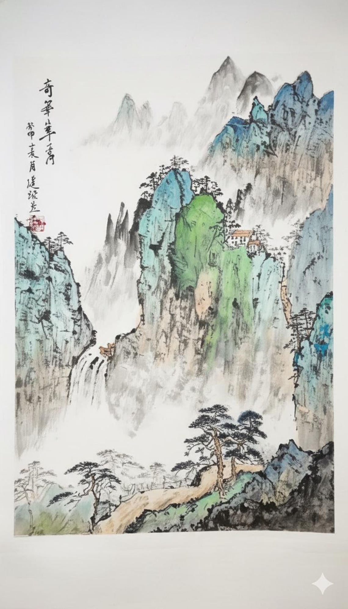 Hand Painted Chinese Painting Art / Ink Art - Landscape With Customized ...