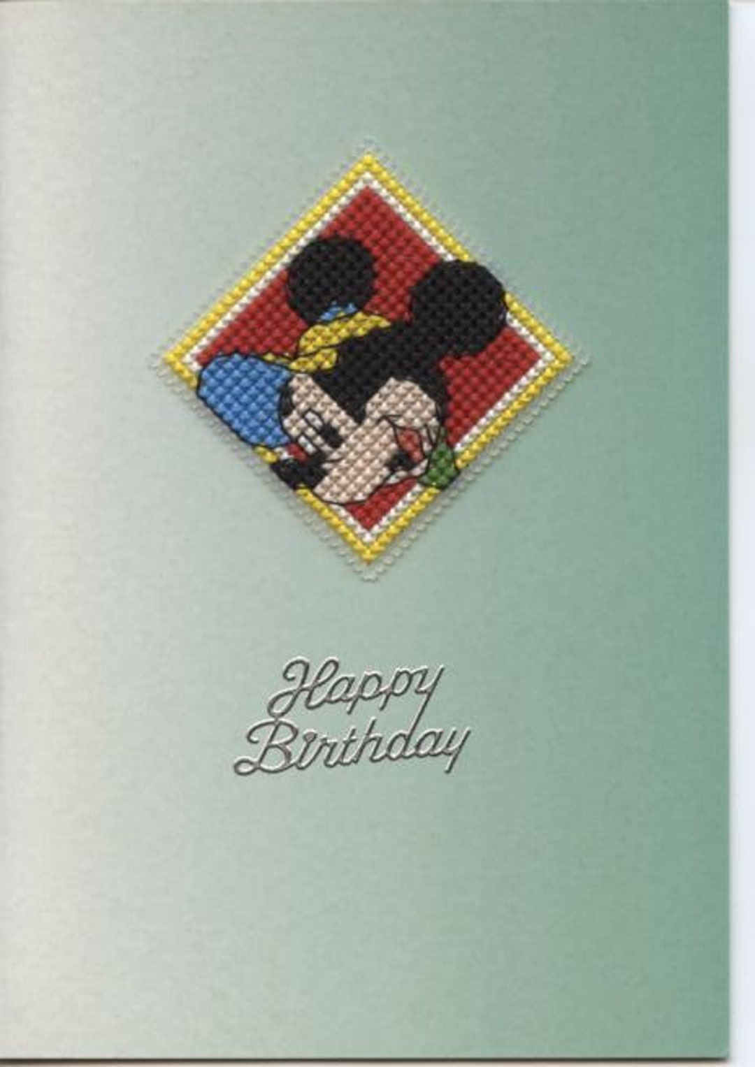 Mickey Mouse Happy Birthday Card - Etsy