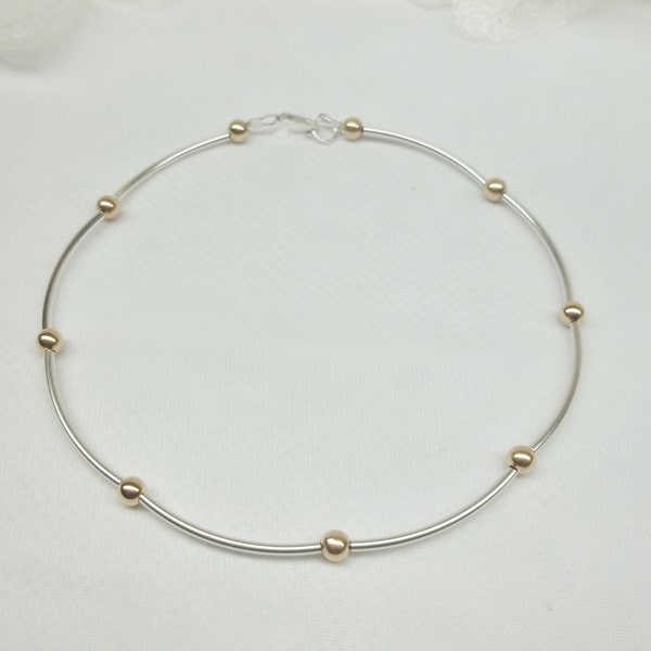 14k Gold Anklet - Etsy