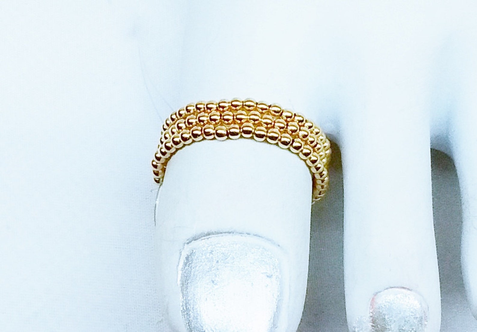 Solid 14kt Gold Toe Ring Big Toe Ring Triple Toe Ring Solid 14k Gold ...