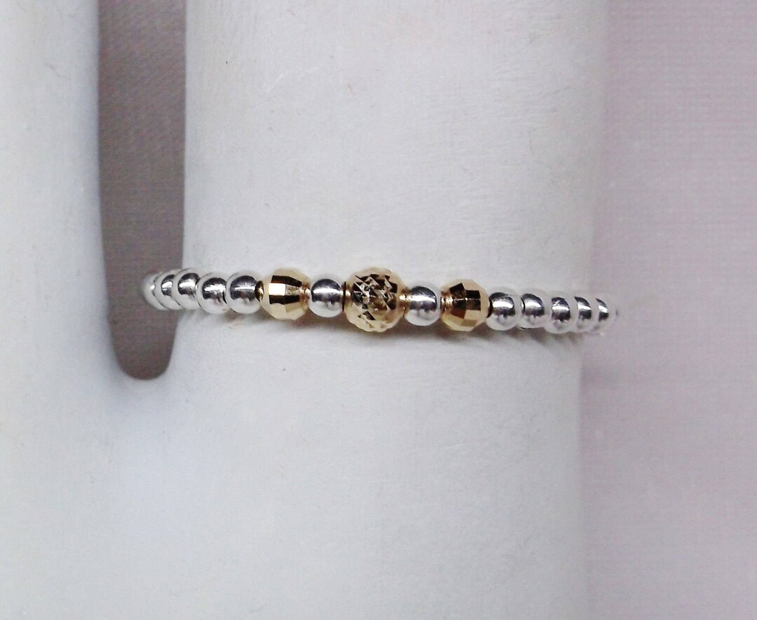 Real 14kt Gold Toe Ring Gold Bead Toe Ring Stacking Toe Ring Big Toe ...