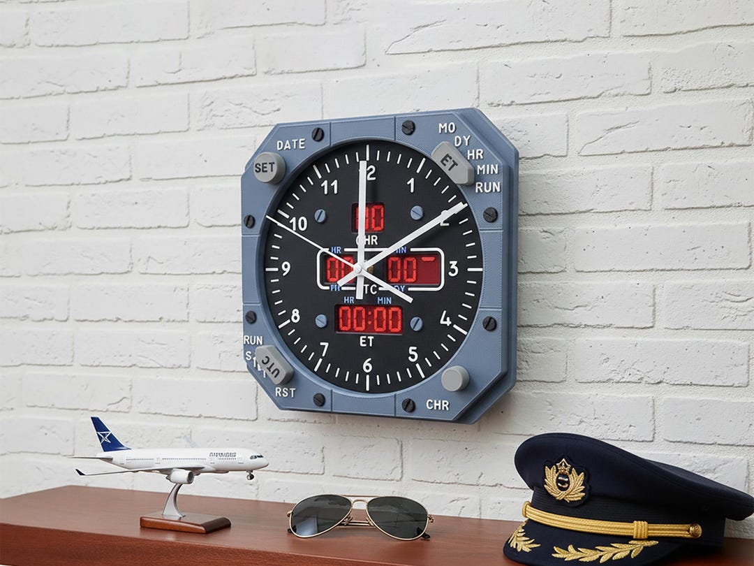 Pilot Instrument Clock for Airbus Fans | Aviation Altimeter Cockpit ...