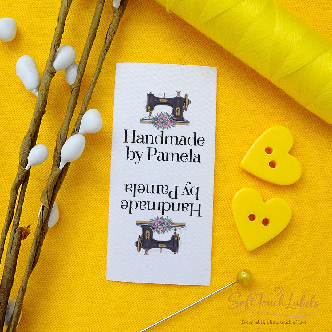 Personalized Sewing Labels for Handmade Items: Custom Tags in Color - Etsy