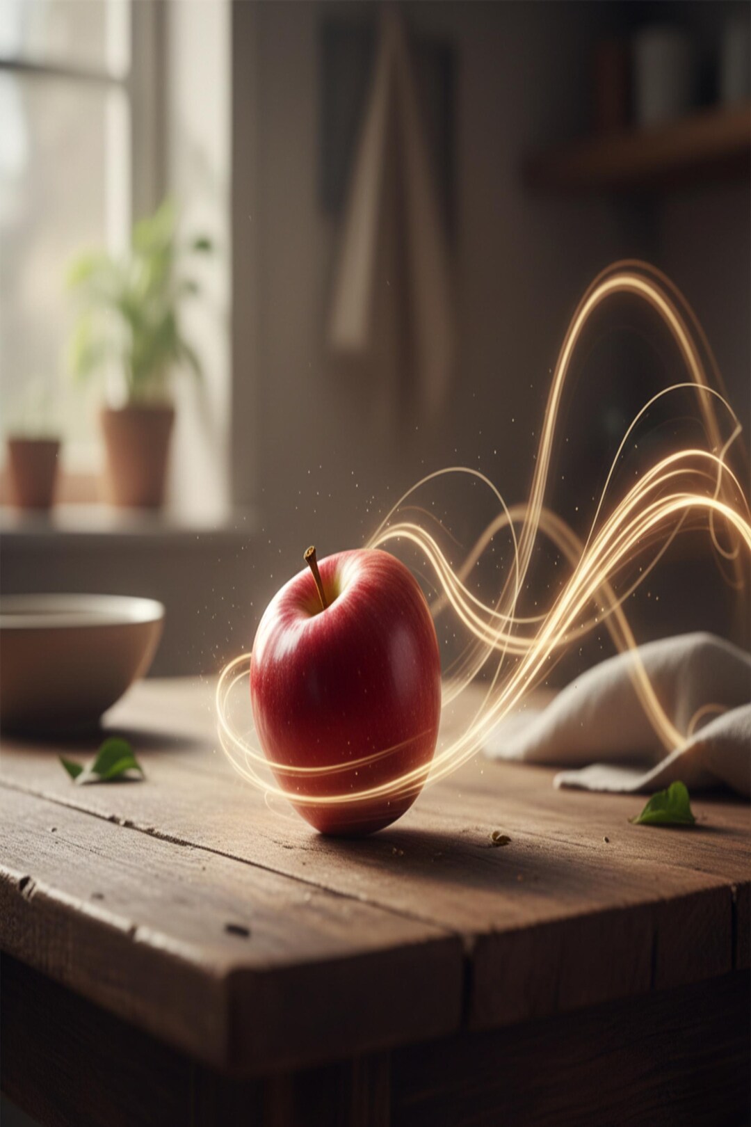 Rolling Apple Abstract Art Print | Cinematic Kitchen Motion | 300 DPI ...
