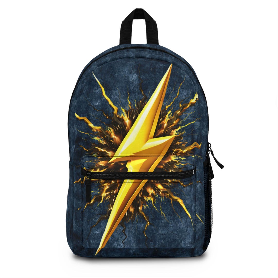 Gold Lightning Bolt Backpack - Etsy