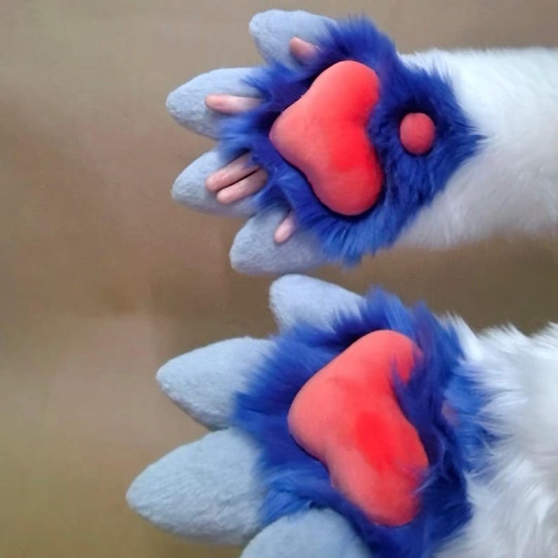 Dragon Claw Gloves Furry Paw Custom Three Color Plush Kawaii Cosplay ...