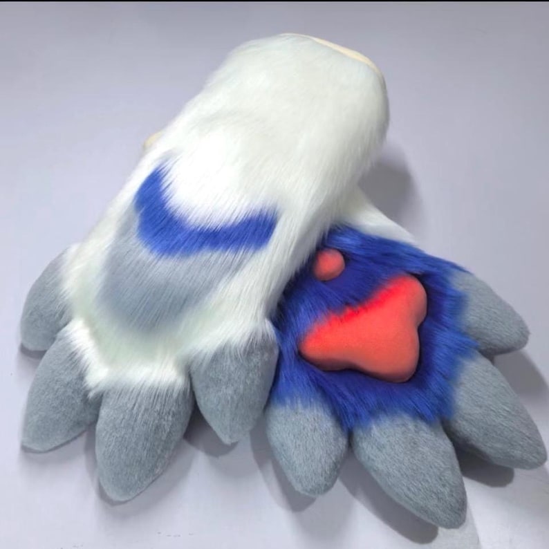 Dragon Claw Gloves Furry Paw Custom Three Color Plush Kawaii Cosplay ...