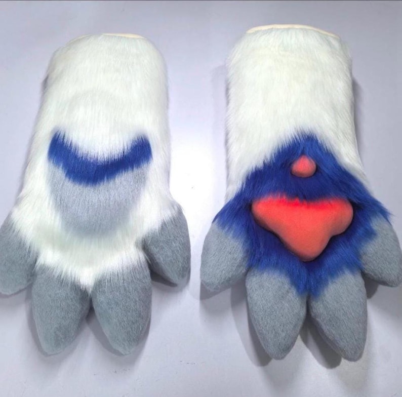 Dragon Claw Gloves Furry Paw Custom Three Color Plush Kawaii Cosplay ...