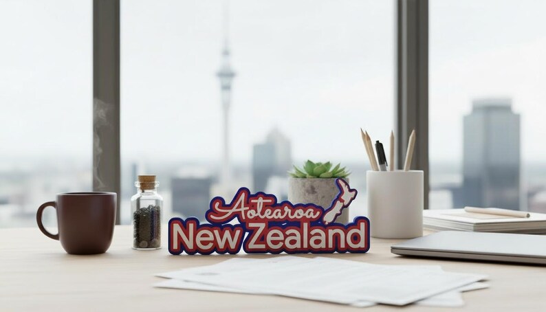 Aotearoa New Zealand Sign: Three-dimensional Map Decor, Kiwi Pride Gift ...