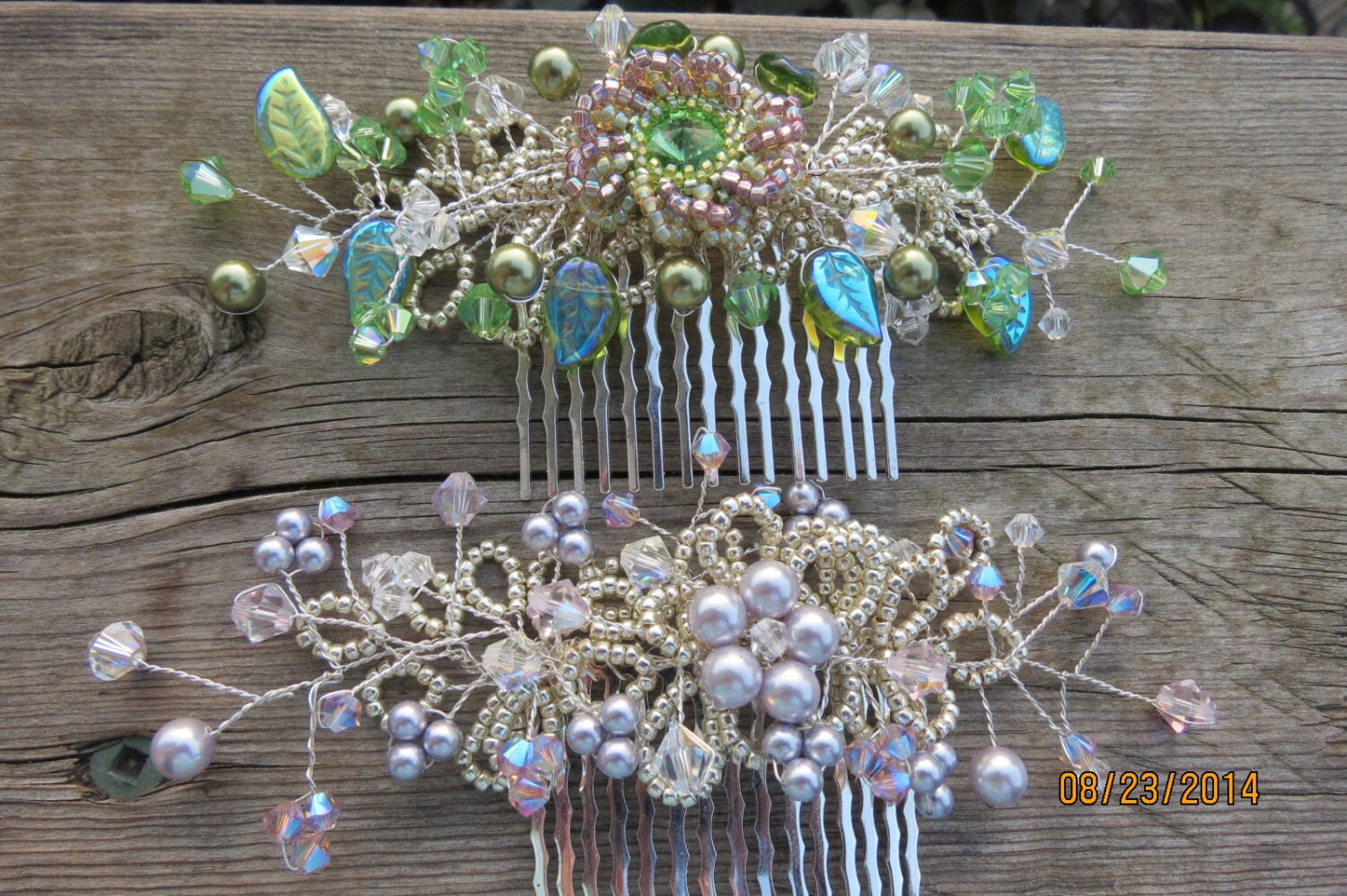 Peridot Green Swarovski Bridal Hair Comb - Etsy