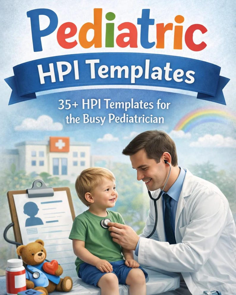 Pediatric HPI Templates - Etsy