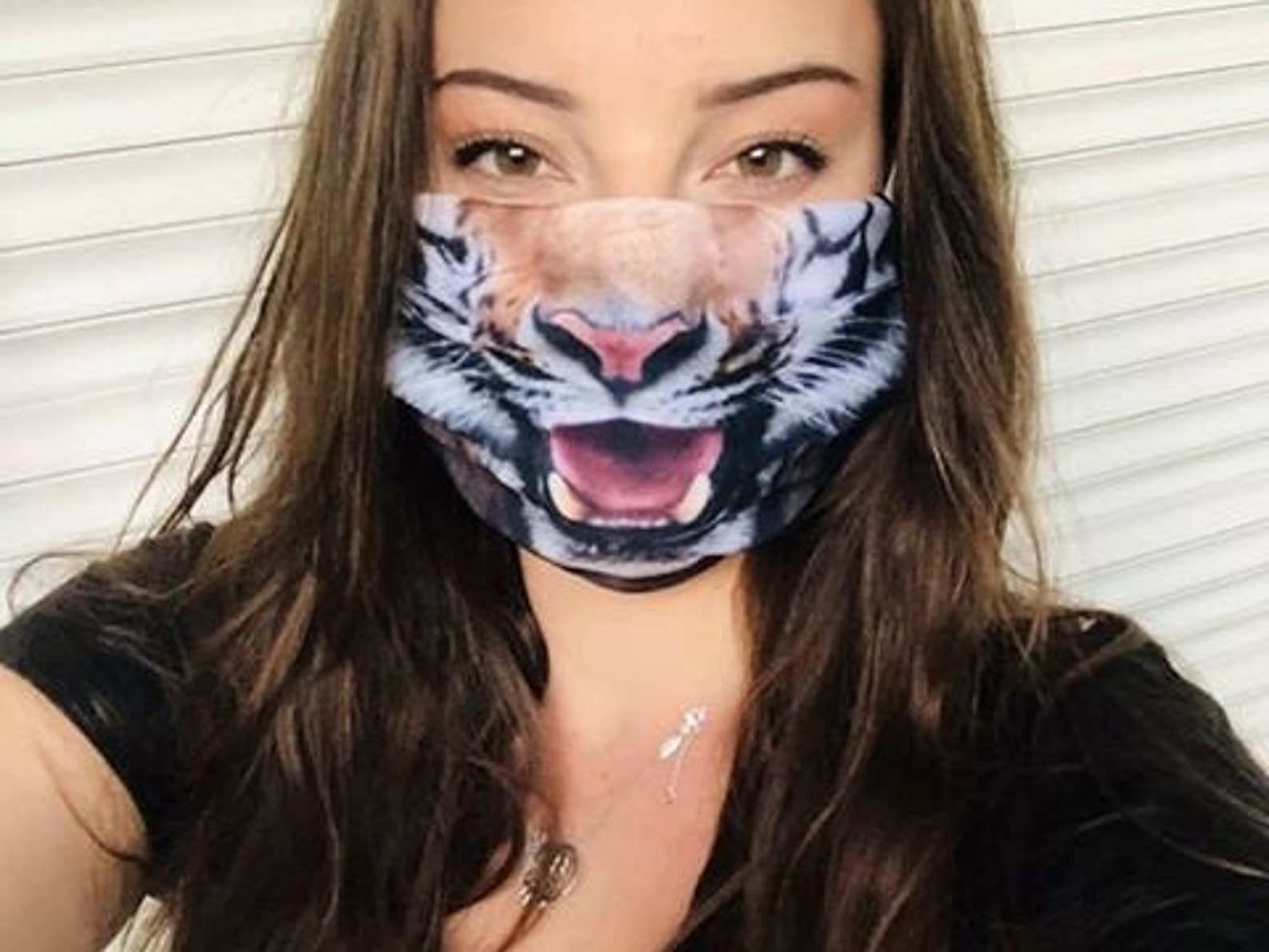 Tiger Face Mask Halloween Face Mask Adjustable Cute Face | Etsy