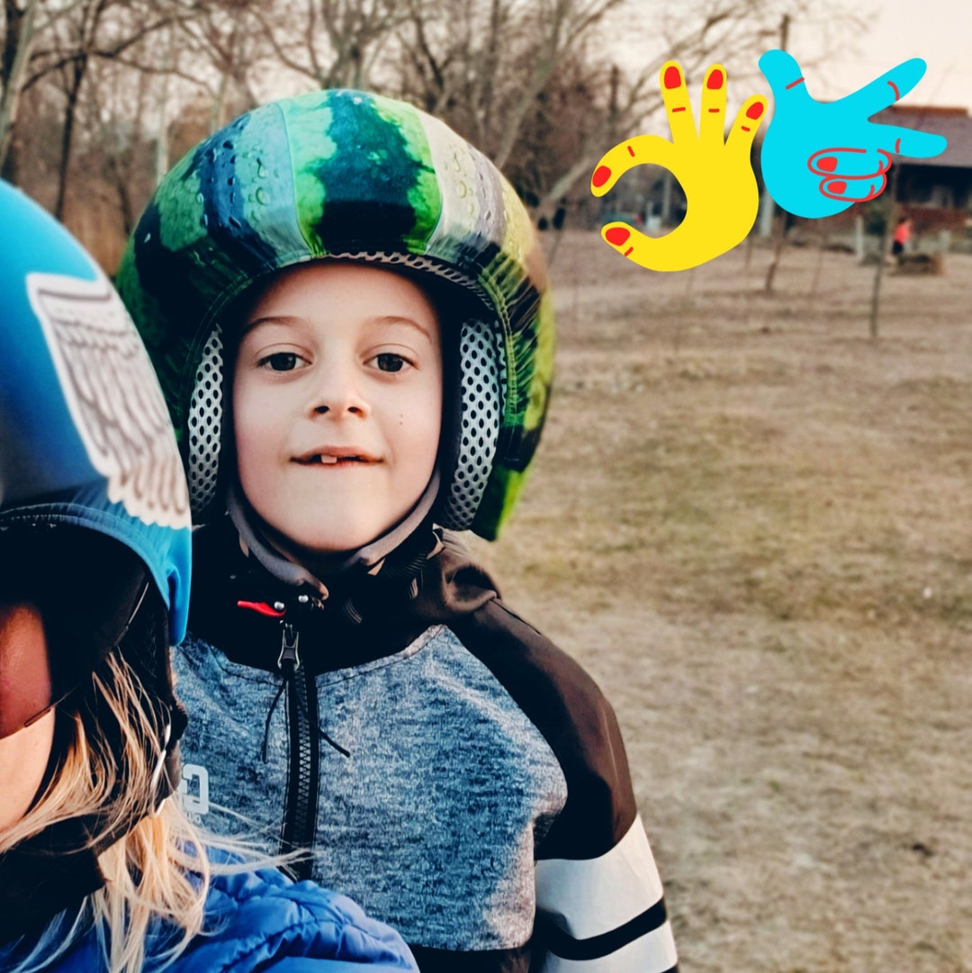 Watermelon Funny Motorcycle Helmet Cover, Gift for Riders, Melon Helmet ...