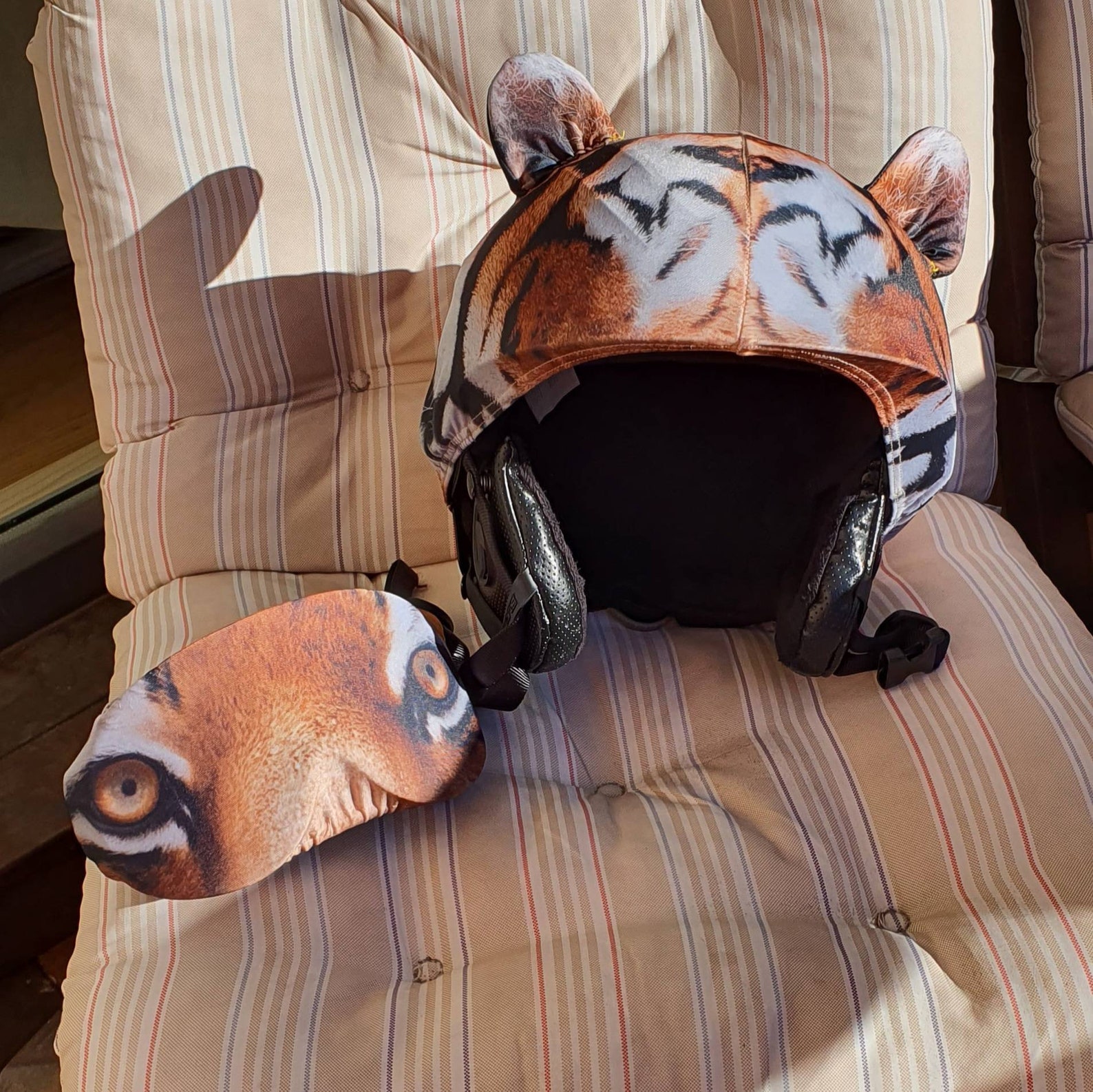 Tiger Helmet Cover and Face Mask Ski Helmet Cover Bikers - Etsy