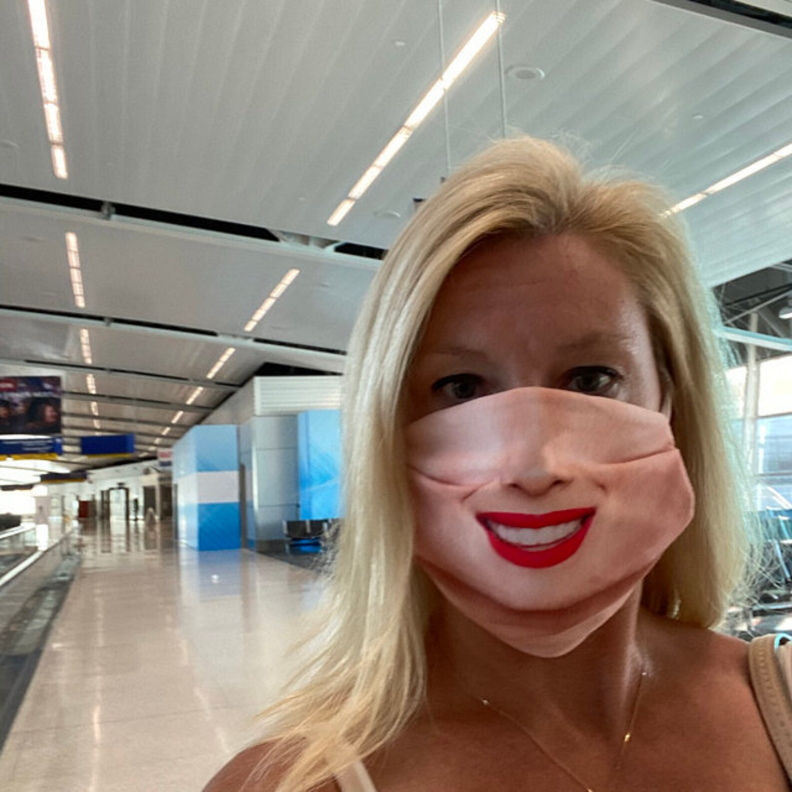 RADIANT SMILE WOMAN Face Mask Funny Face Mask With Filter - Etsy
