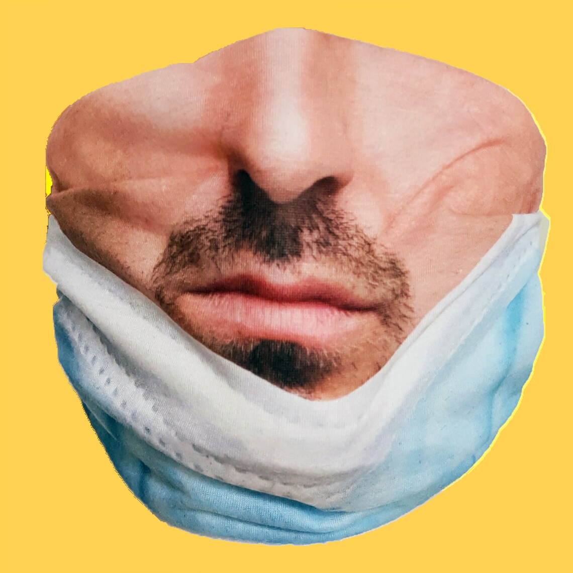 Fake Face Mask for Man Funny Incorrect Face Mask Wearing Nose - Etsy