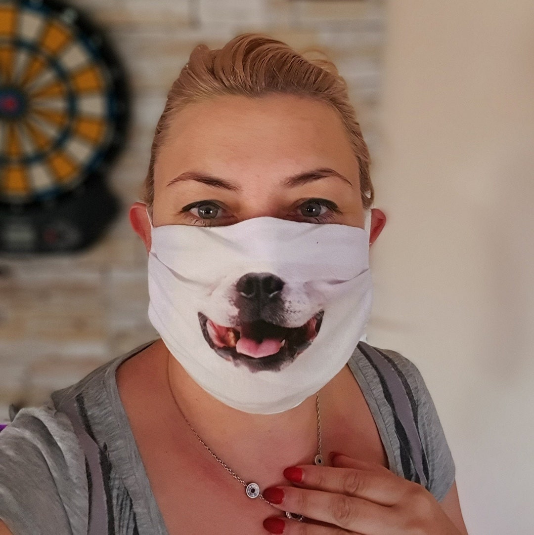 Doggy Face Mask, Face Mask With Nose Wire and Filter Pocket, Washable ...