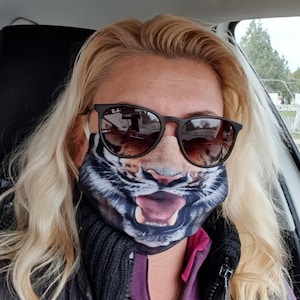 Tiger Face Mask, Halloween Face Mask, Adjustable Cute Face Mask for ...