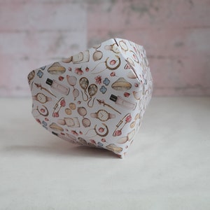 Disposable Self Care Face Mask Pattern, Printable Face Mask, Foldable ...