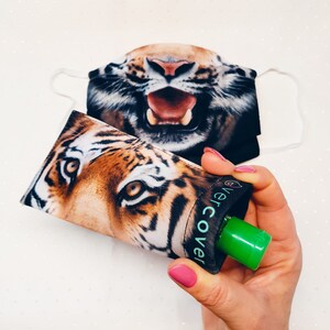 Tiger Face Mask, Halloween Face Mask, Adjustable Cute Face Mask for ...