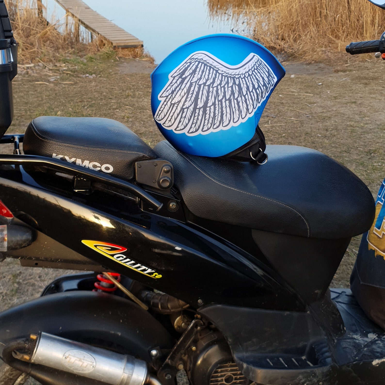 Blue Angel motorcycle helmet cover gift for motorcycle girl | Etsy