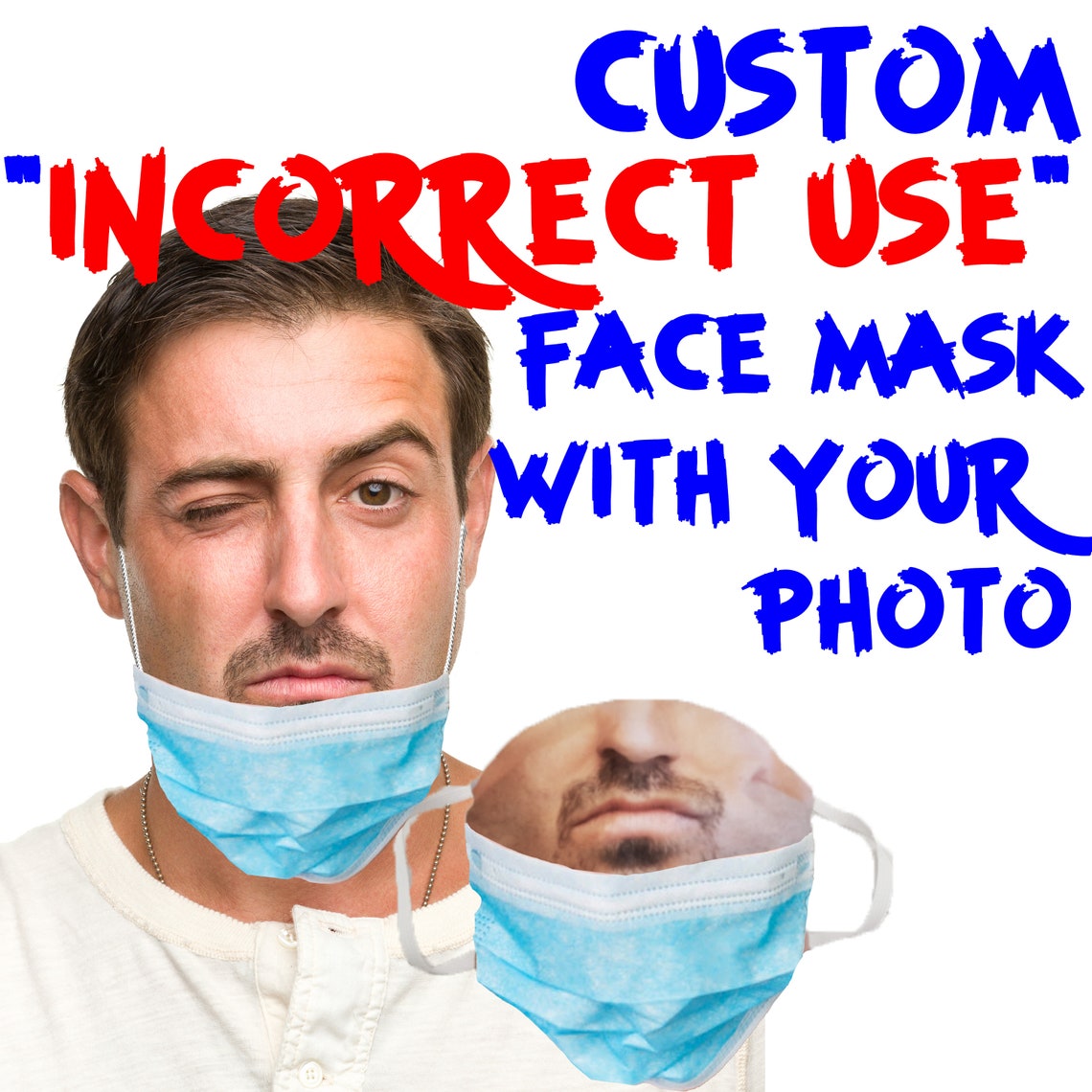 How NOT to Wear a Mask Funny Custom Face Mask With Your | Etsy