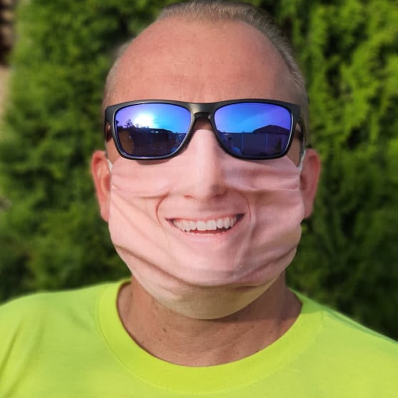 Funny Face Mask - Etsy