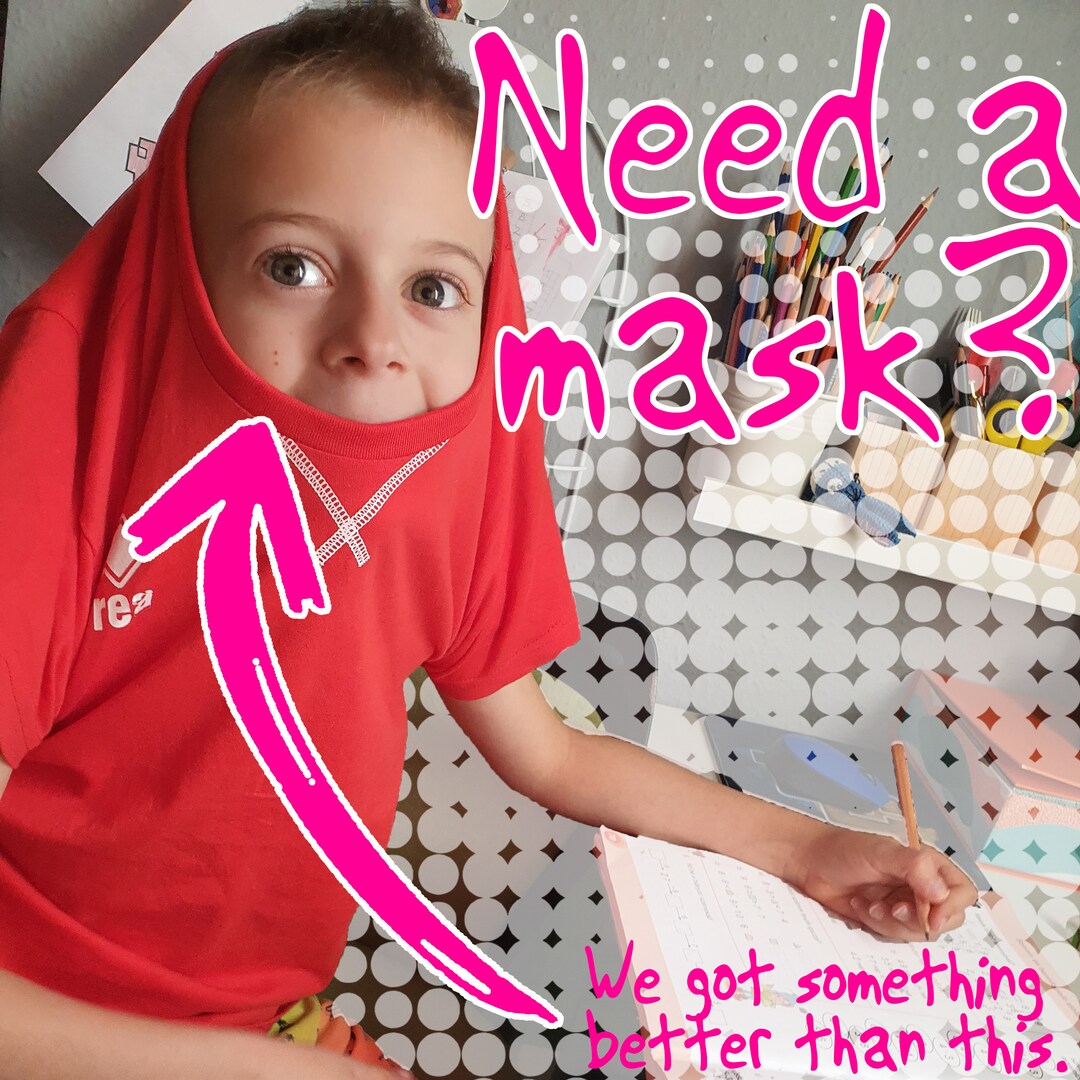 Funny Face Mask for Kid and Adult, BRACES Style, Washable, Reusable ...