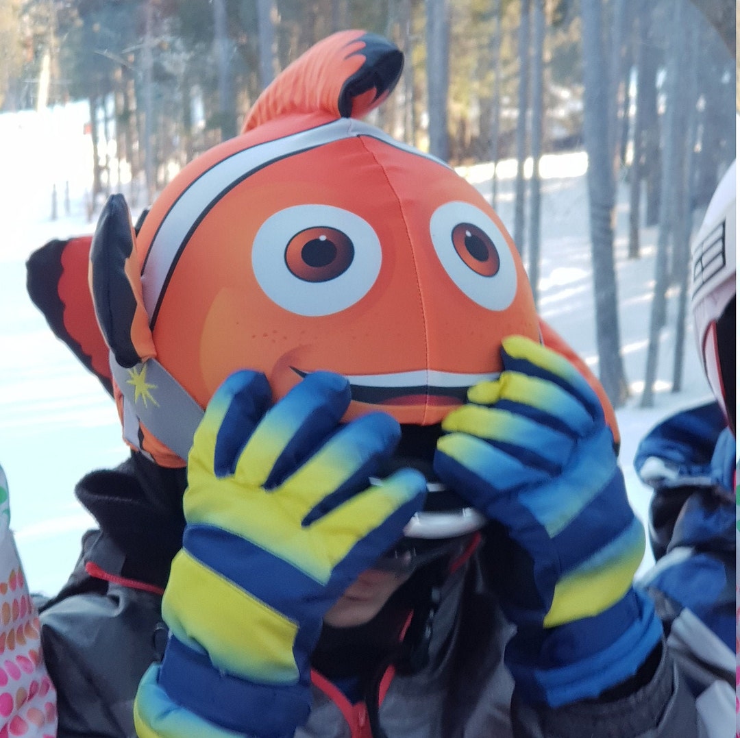 Orange Clownfish Ski Helmet Cover, Universal Size, Snowboard, Cycling ...
