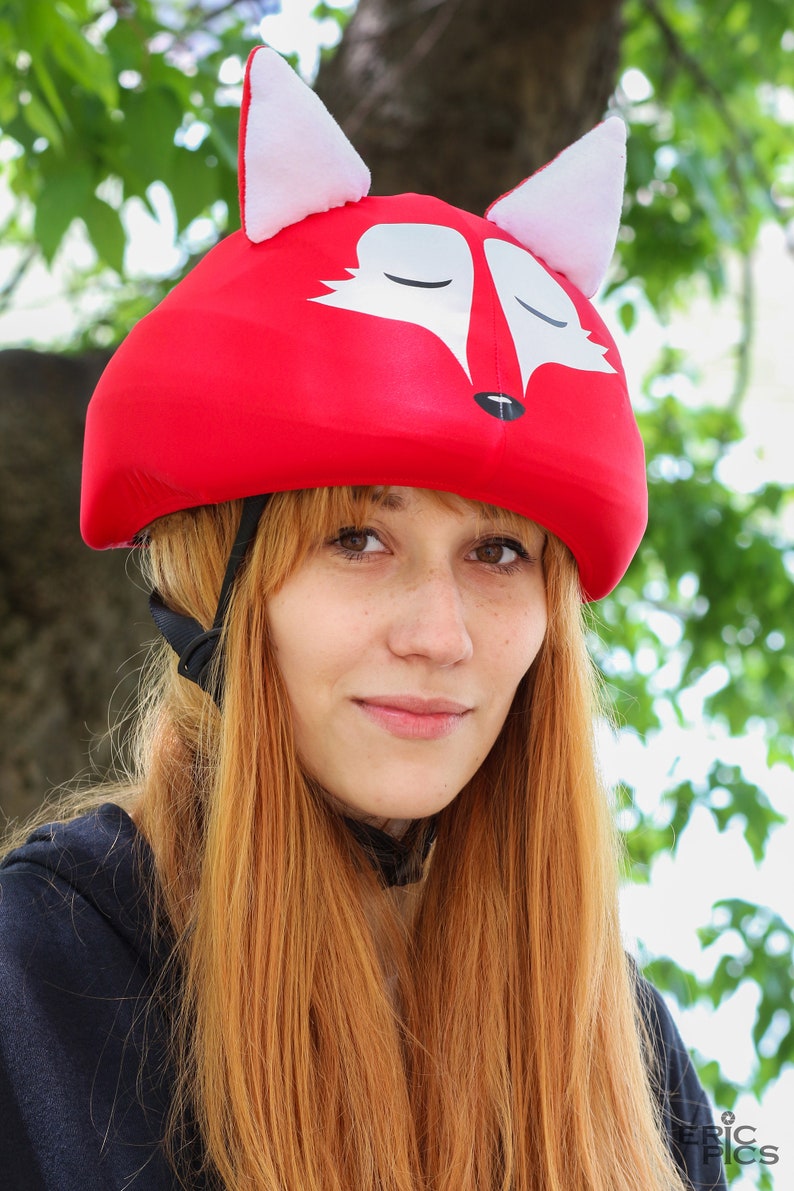 Fox Cycling Helmet Cover Fox Bike Helmet Cover Gift for Fox - Etsy