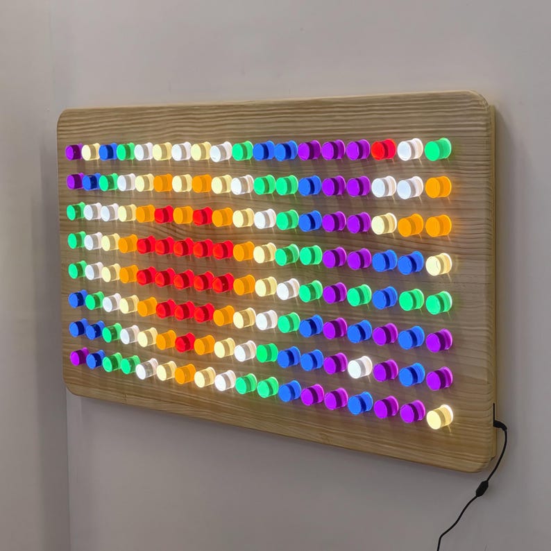 Giant Sensory Light Peg Board Montessori Wall Toy for Autism ADHD Large ...
