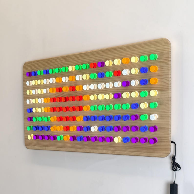 Giant Sensory Light Peg Board Montessori Wall Toy for Autism ADHD Large ...