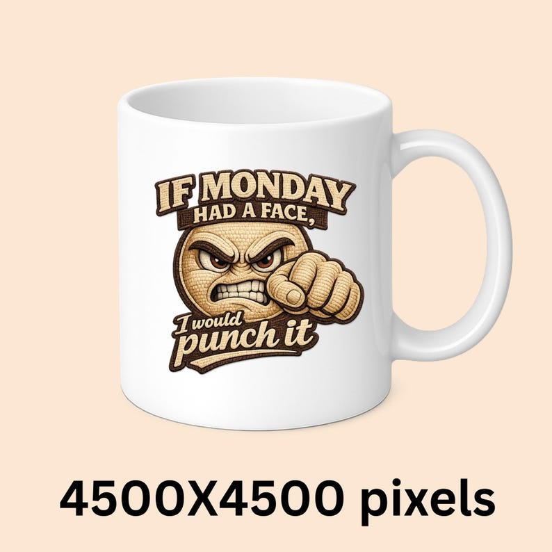 If Monday Had A Face PNG | Funny Quote Sublimation Design | Mental ...